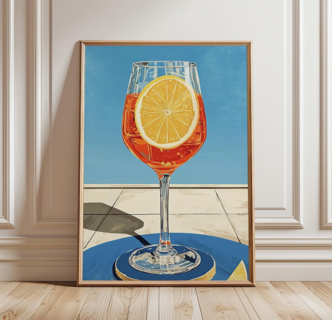 Orange Cocktail Summer Drink Kitchen Bar Decor Tropical Glass Aperol ...
