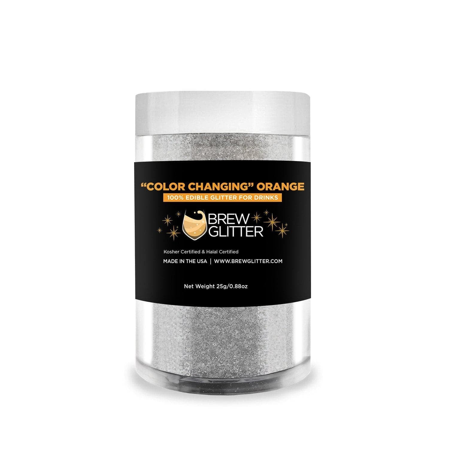 Brew Glitter - Color Changing Orange Edible Drink Glitter - Bold ...