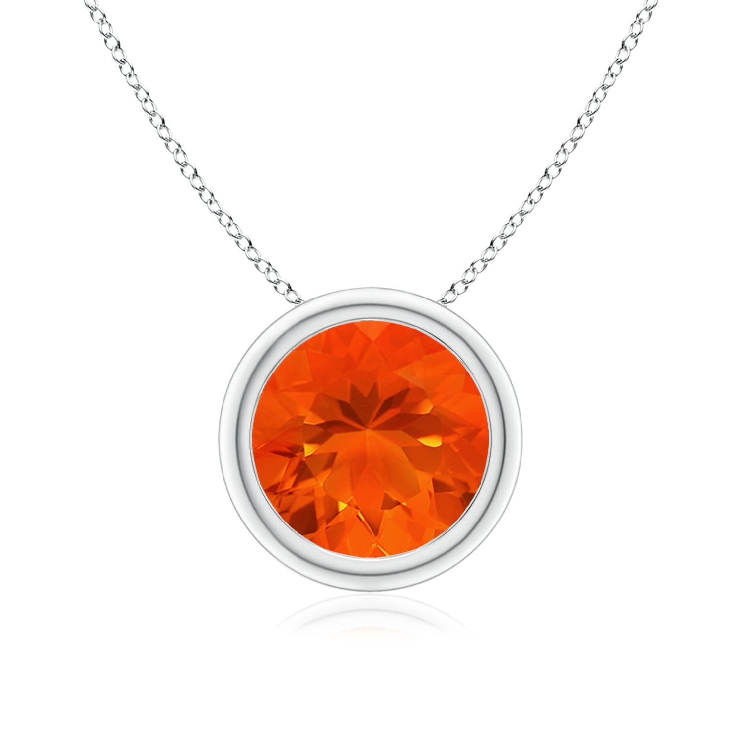 Orange Color Round Pendant - Trendy Gift for Her - Walmart.com