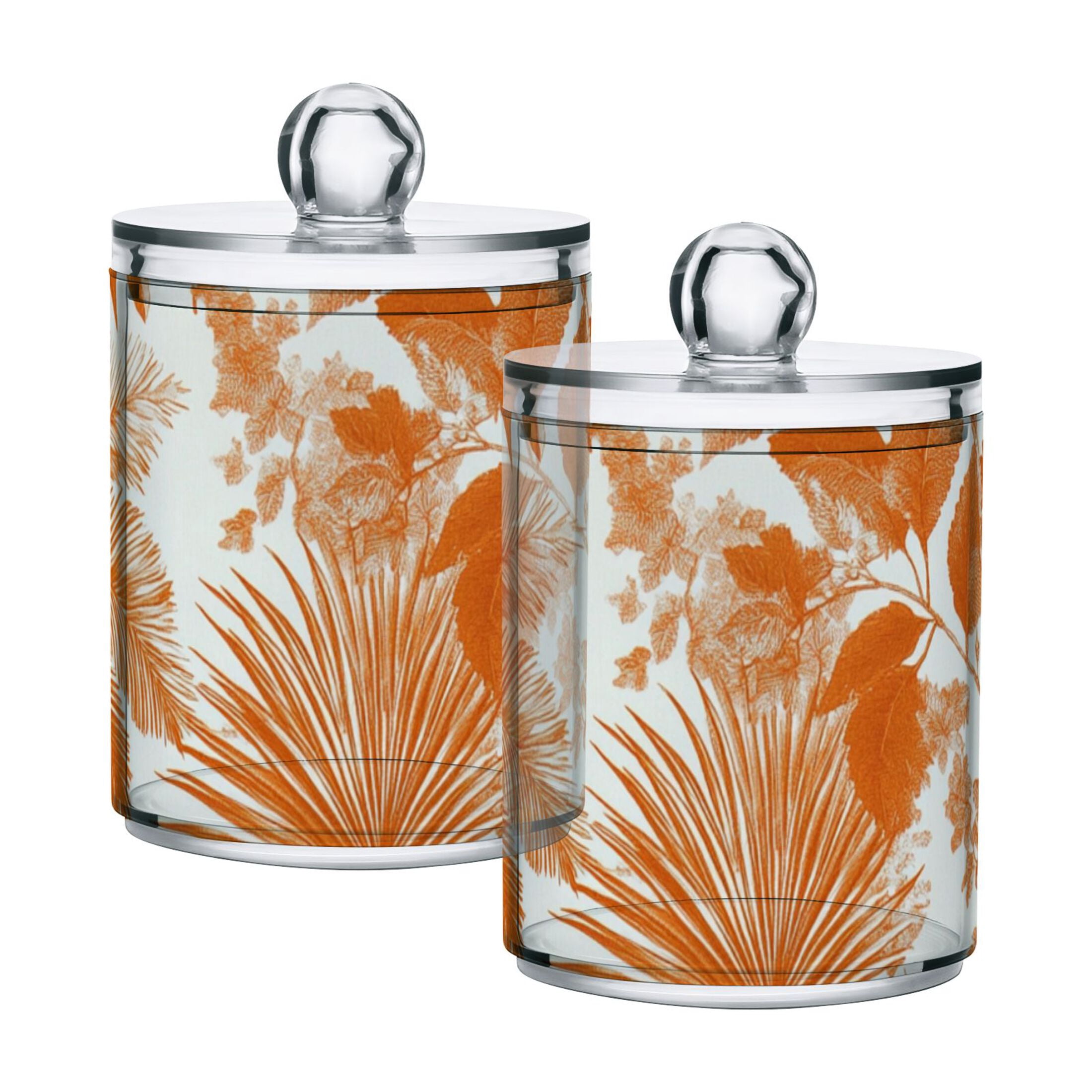 Orange Colored Pineapple Leaves Floral Tropical Translucent Plastic ...