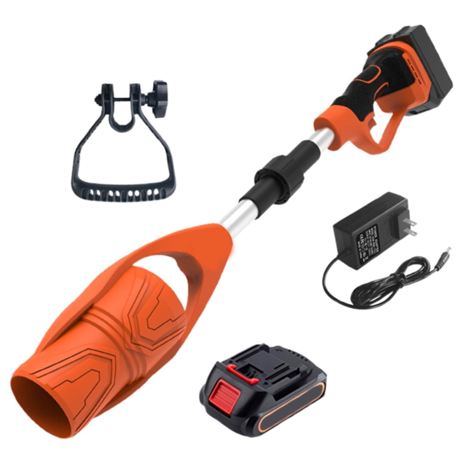 Orange Cordless Garden Leaf Blower Foldable Lithium Battery Wireless ...