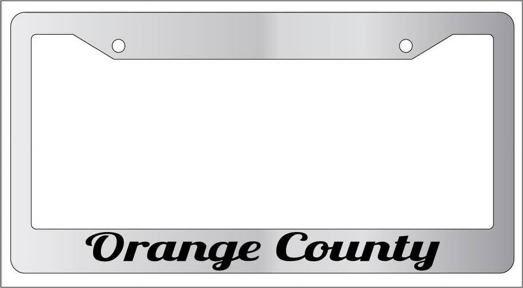 Orange County Chrome Plastic License Plate Frame - Walmart.com