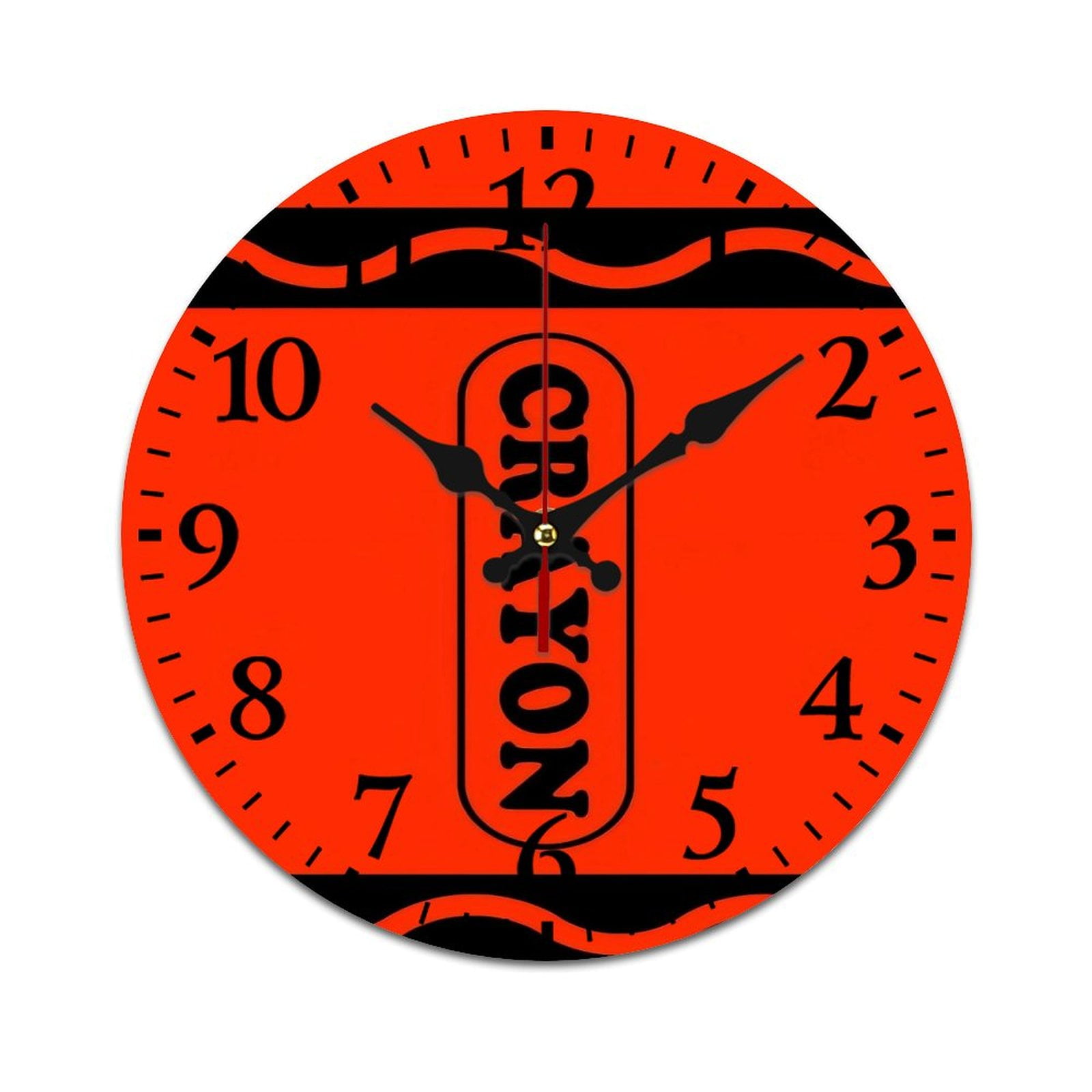 Orange Crayon Costume Wall Clock Modern Design Clocks Wall Hanging Home ...