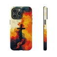Orange Cross Religious Ink Wave Christian Faith Case with iPhone 17 to ...