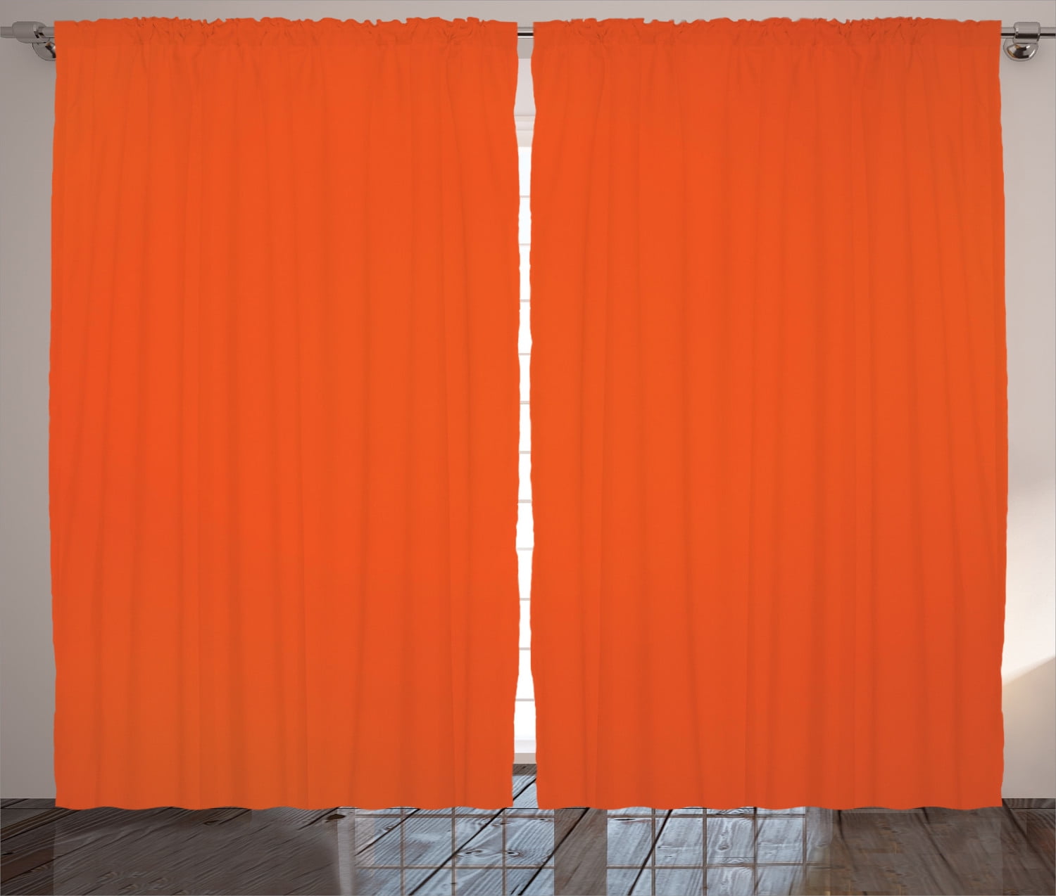 Ambesonne Orange Curtains 2 Panel Set, Retro Bohemian Ethnic, 108" x 84 ...