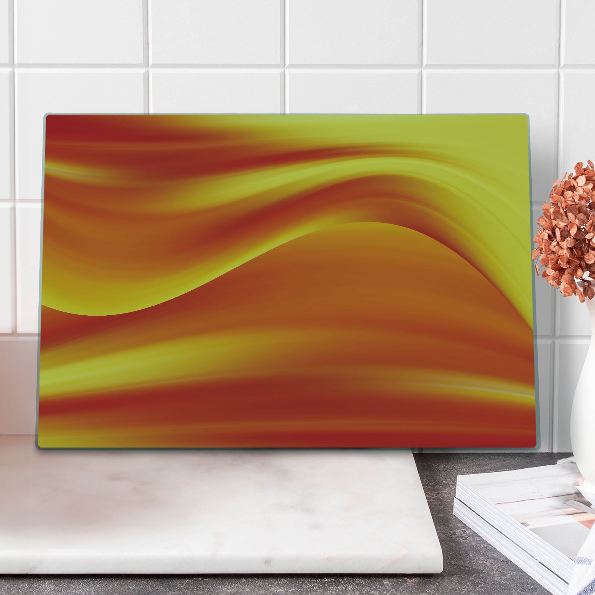Orange Cutting Board, Digital Waves with Different Tones with Motion ...