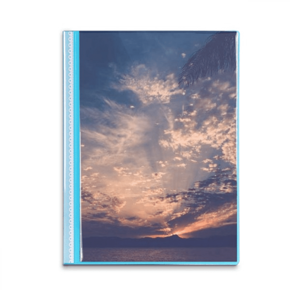 Orange Dark Blue Sky Clouds Book Sheet Protectors Portfolio Binder ...