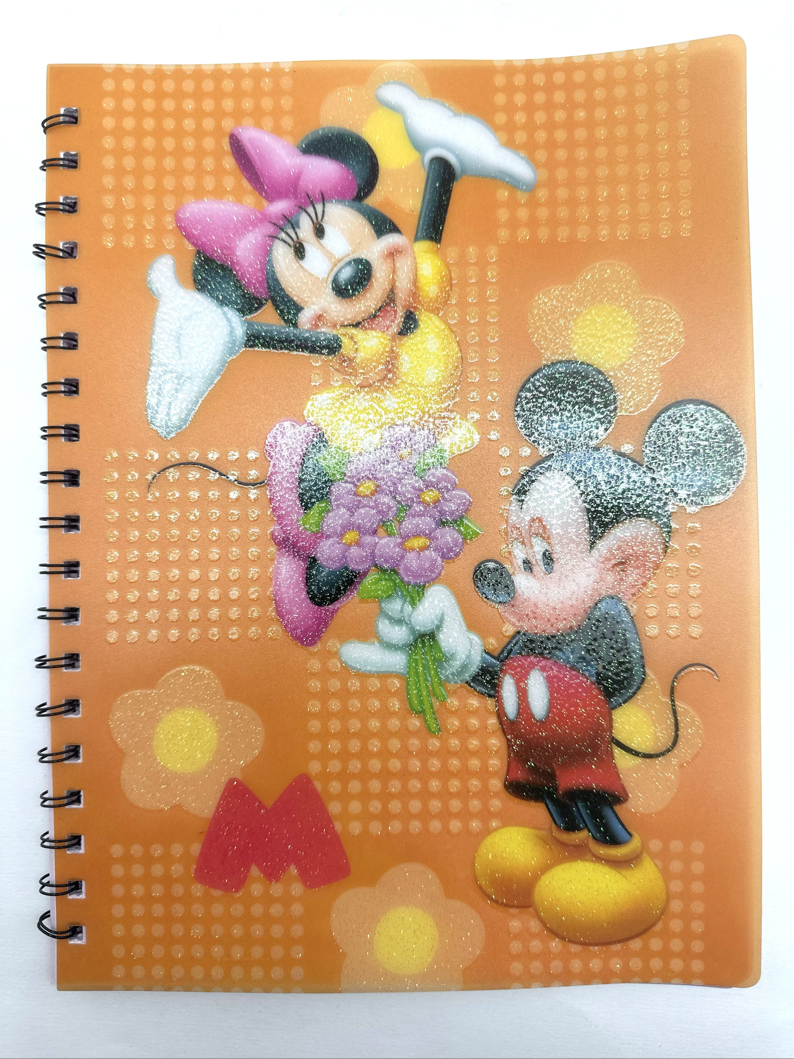Orange Disney Mickey And Minnie Notebook - Mickey Minnie Mouse Spiral ...