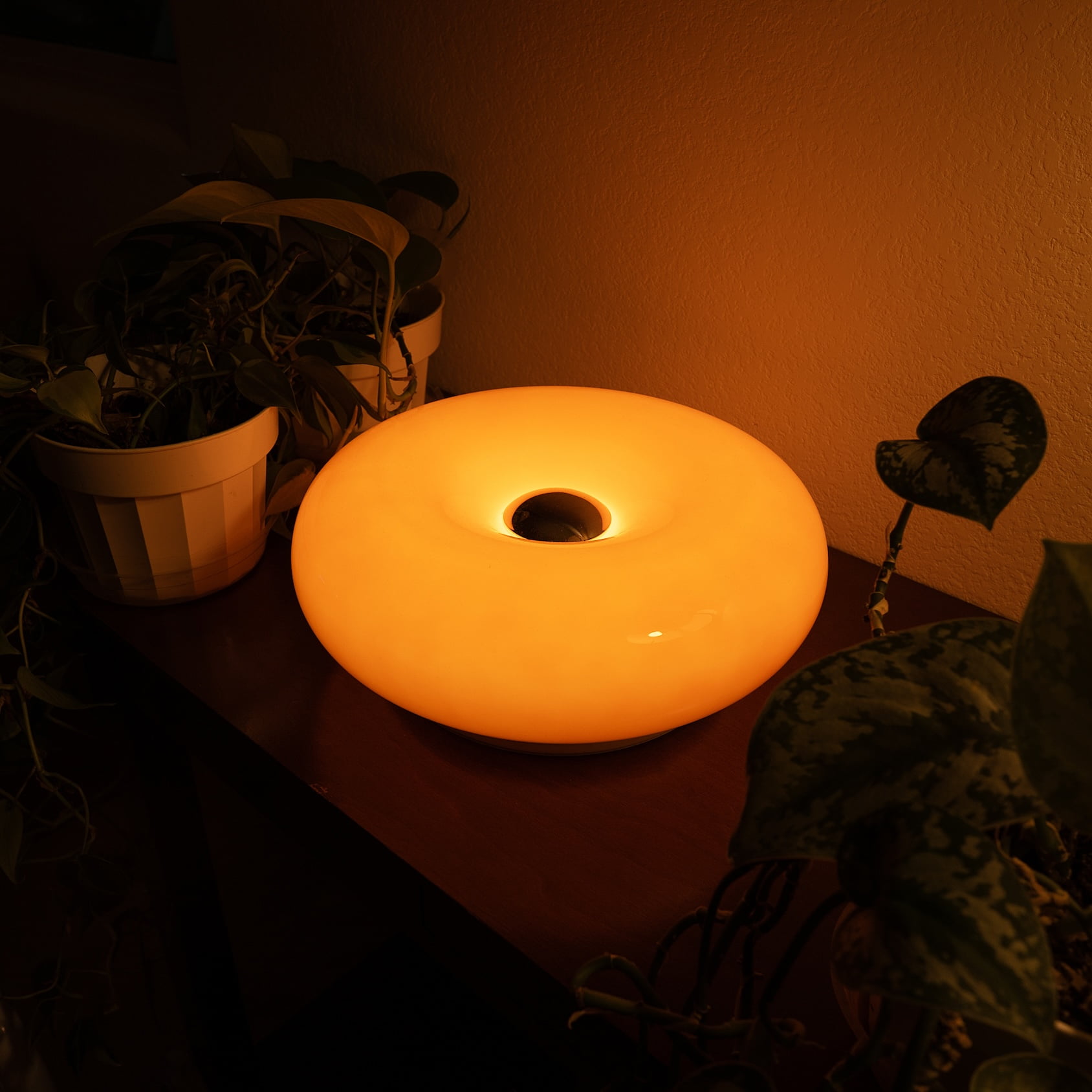 Orange Donut Lamp Dimmable Modern Ambient Lighting Bedroom and Office ...