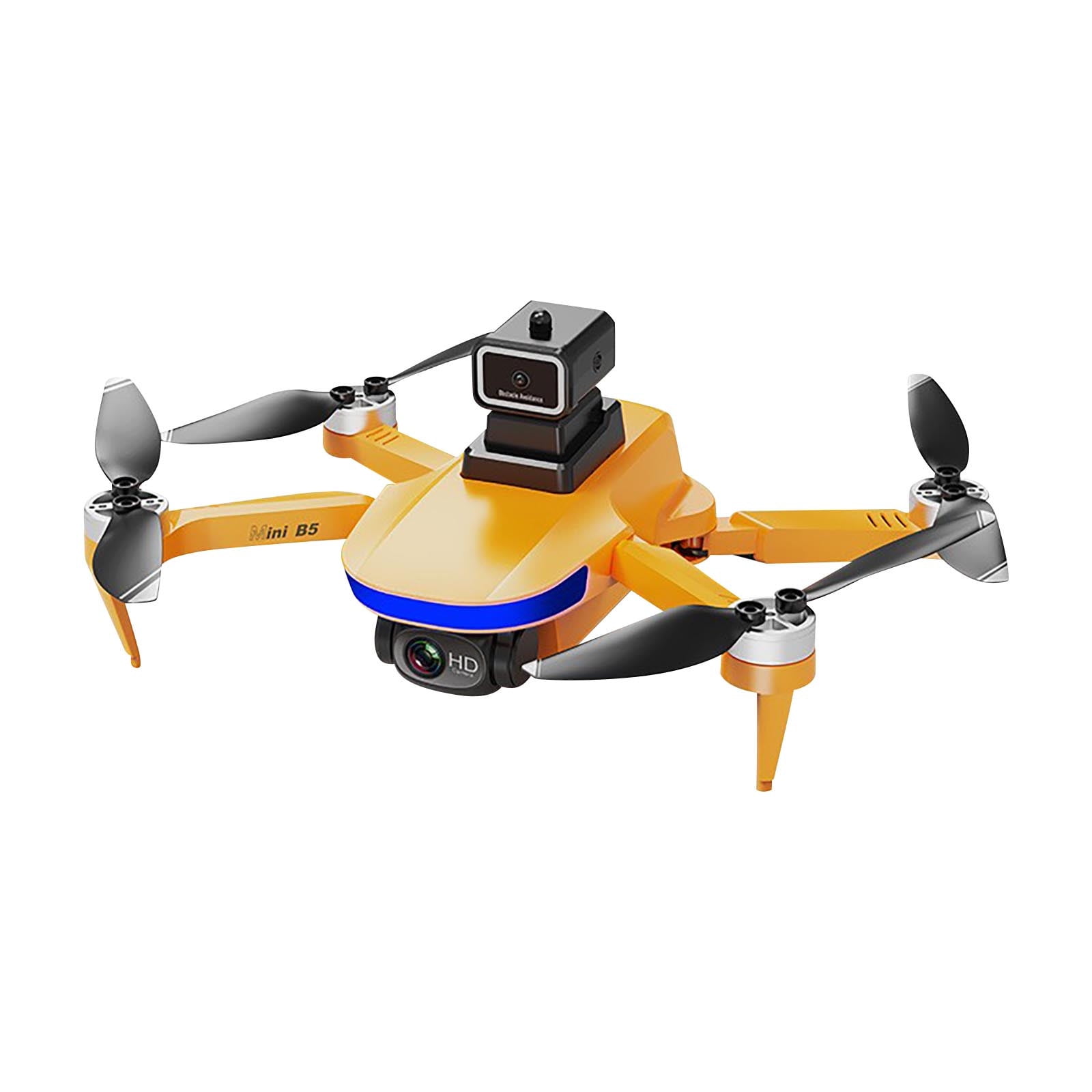 Orange Drone With Brushless Motor, 4K Dual Camera, Technical Remote ...