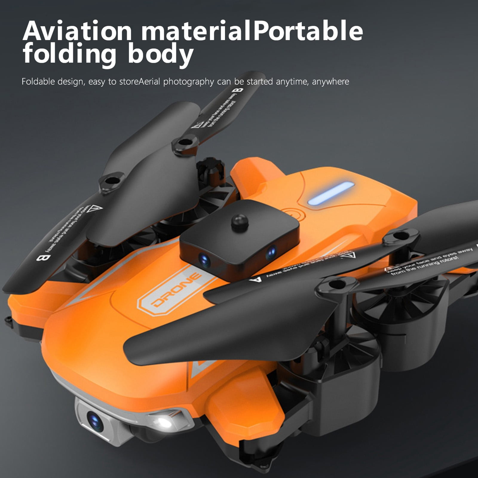 Orange Drone With Dual 1080P Hd Fpv Camera, Altitude Hold, Headless ...
