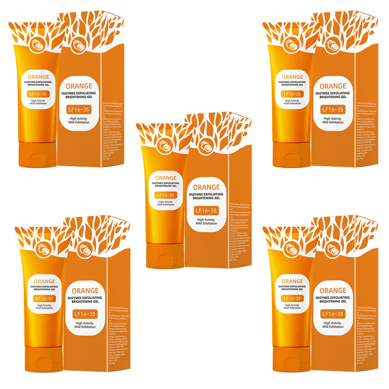 Orange Exfoliating Gel for Face and Body, 2025 New Deep Pore Orange ...
