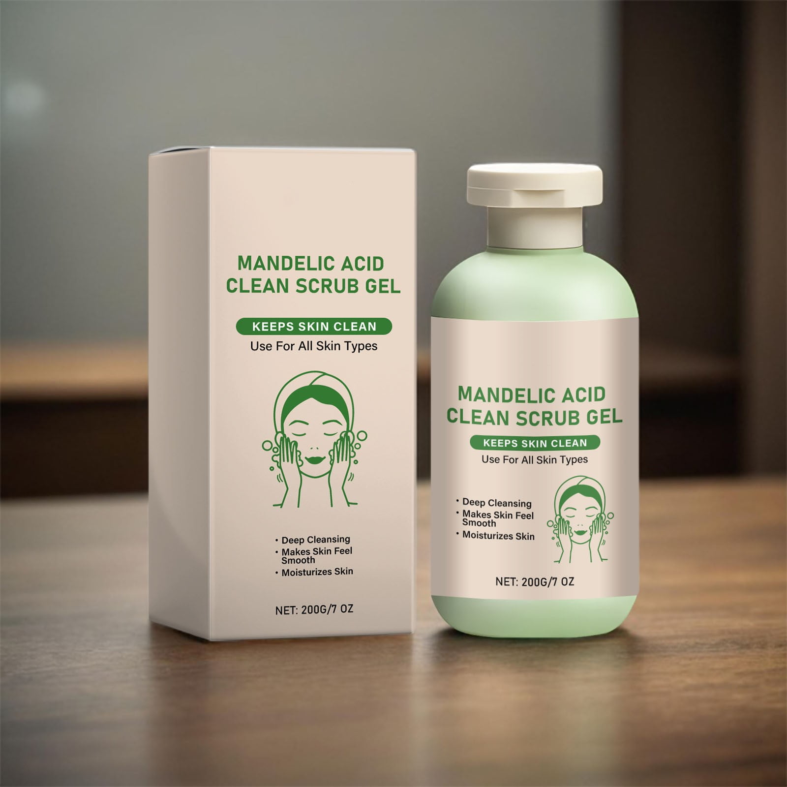 Orange Exfoliating Gel Scrub, Deep Cleansing Face & Body Scrub for Pore ...