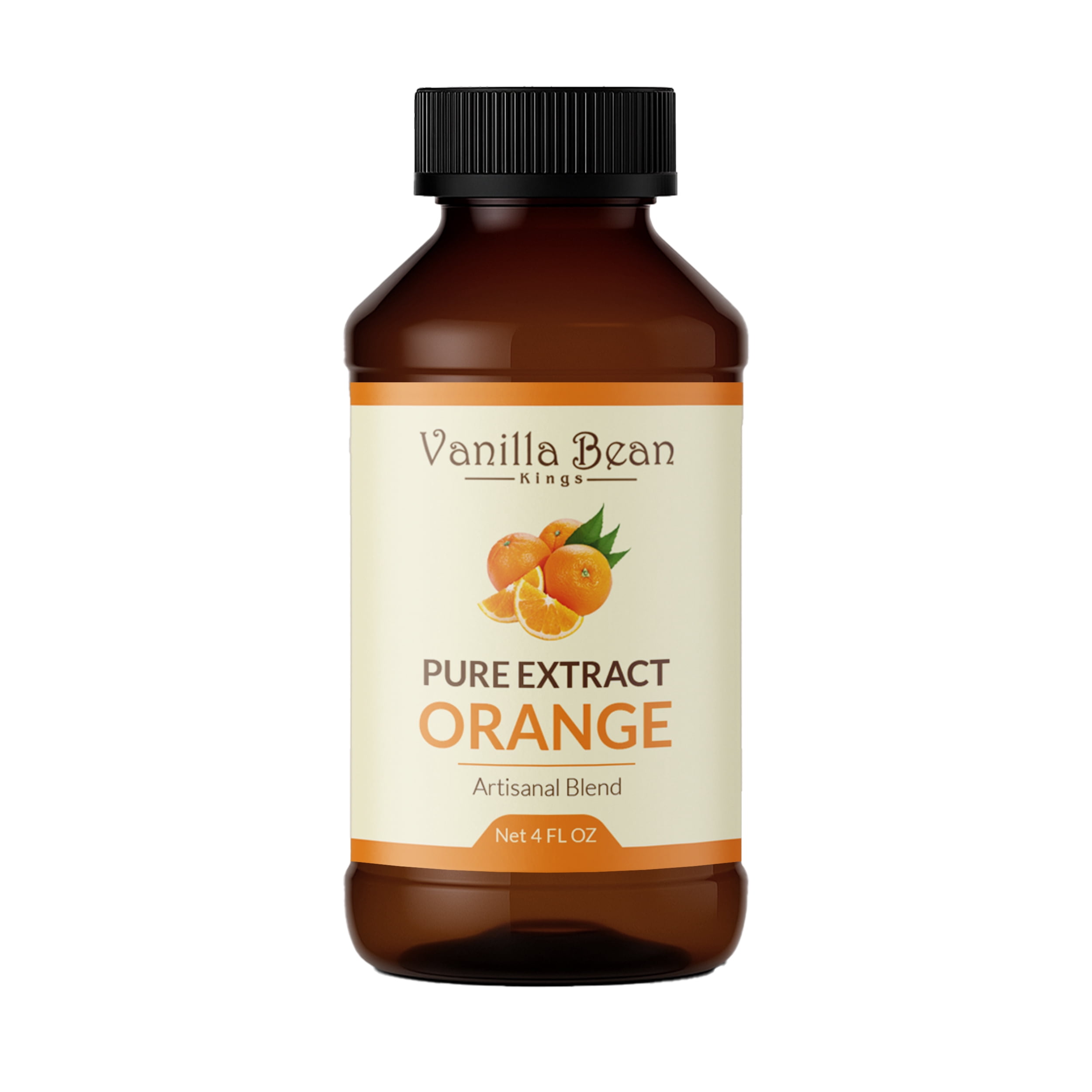 Vanilla Bean Kings, Orange Extract, 4 OZ, Natural Flavor for Baking ...