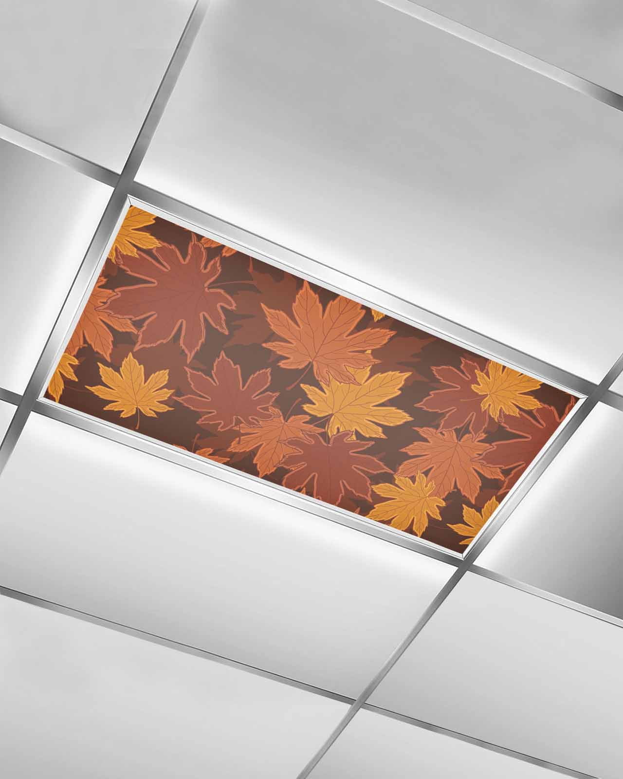 Orange Fall Fluorescent Light Covers for Ceiling Lights 4x2 feet,1 Pack ...