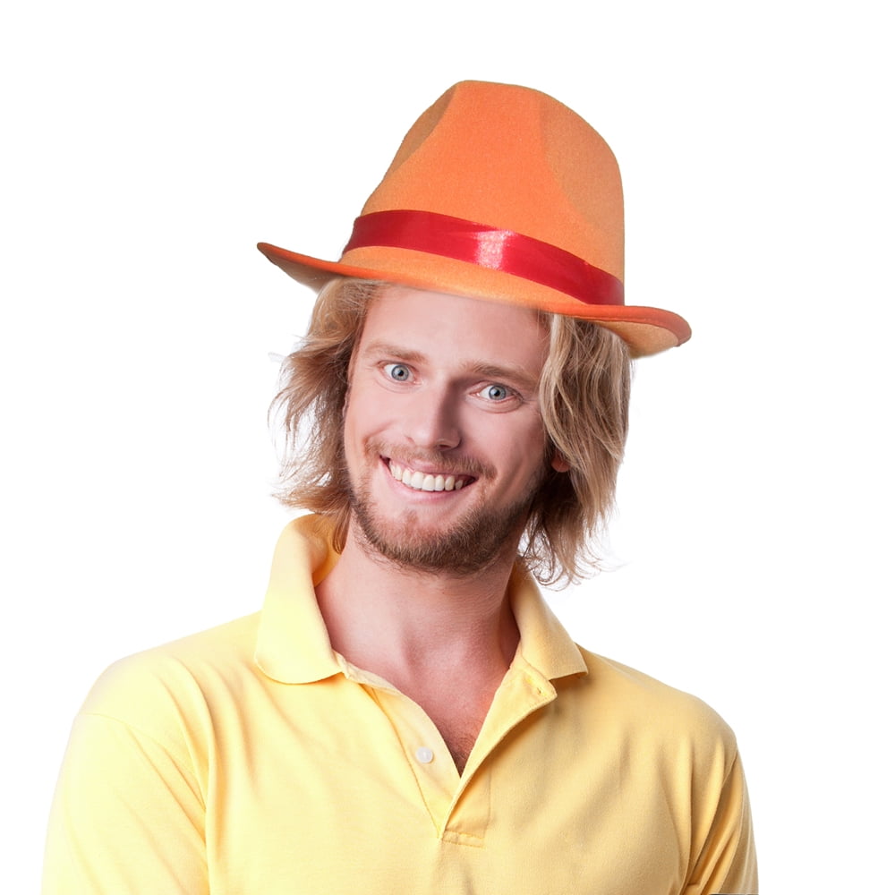 Orange Fedora Hat - Walmart.com