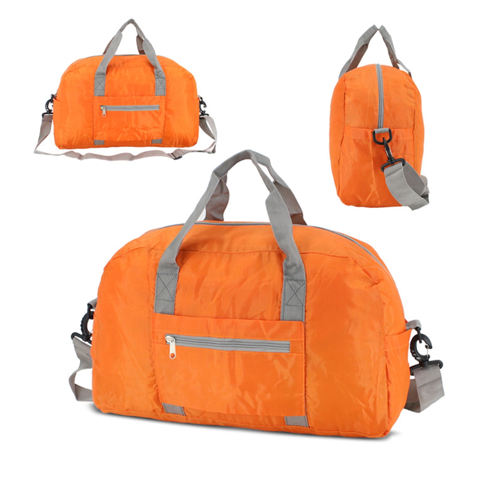 Orange Foldable Travel Duffel Bag 15.74X13.77X5.90 Inches Portable ...