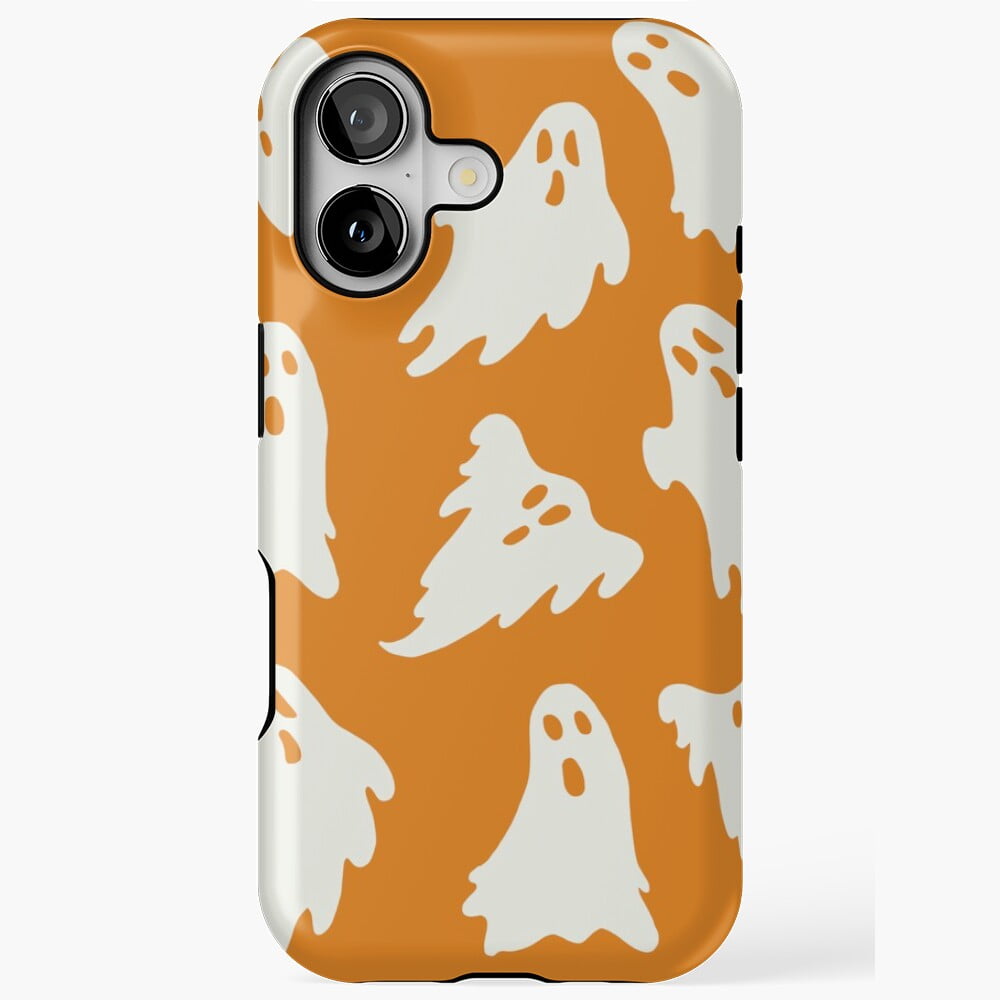 Orange Ghosts Fun Halloween Universal Phone Case for iPhone 11–17 Pro ...