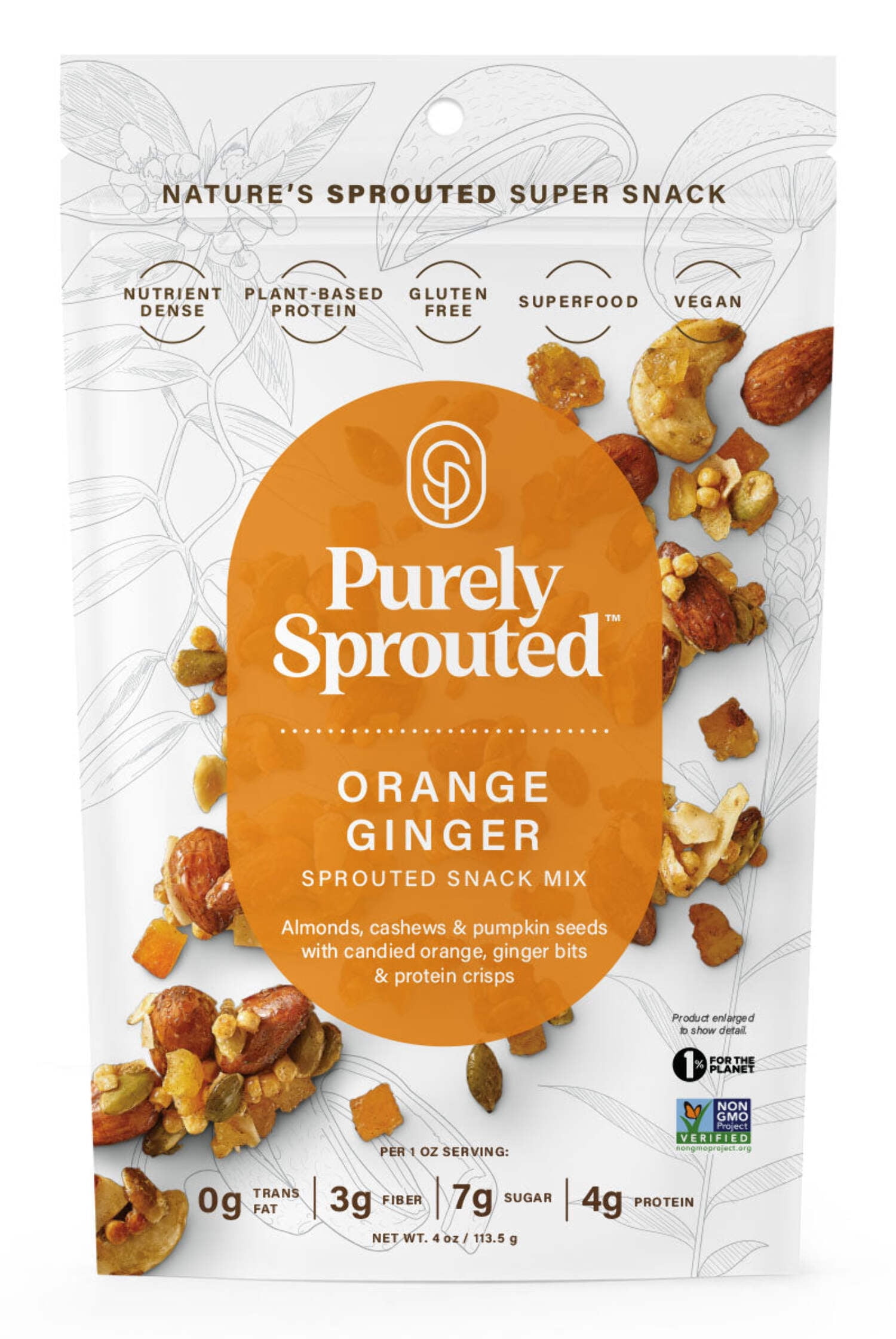 Orange Ginger Sprouted Snack Mix - Walmart.com