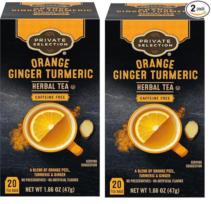 Orange Ginger Turmeric Herbal Tea Bags a Blend of Orange Peel, Turmeric ...