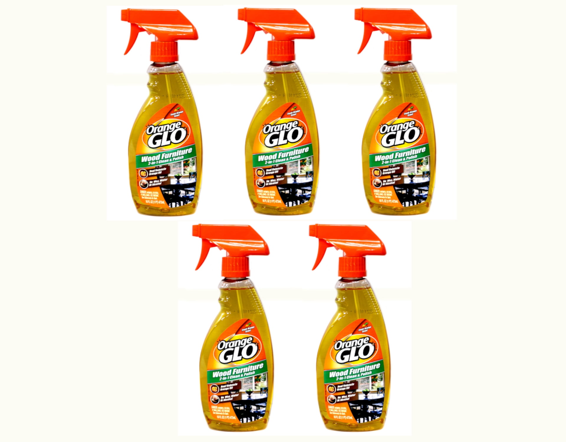 Orange Glo Wood Furniture 2-in-1 Clean & Polish 16 Ounce - Pack of 5 - Walmart.com
