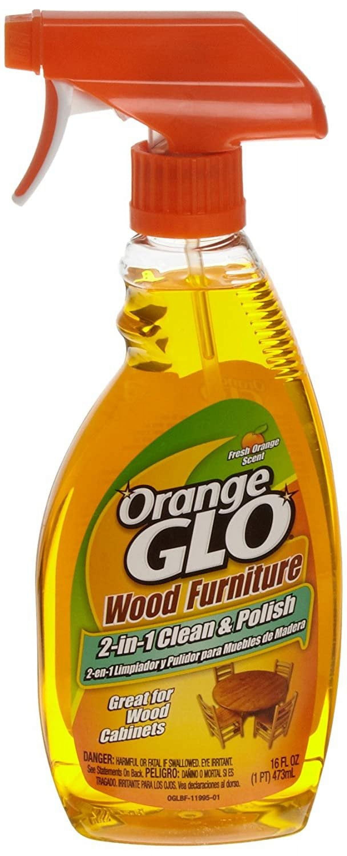 Orange Glo Wood Furniture 2-in-1 Clean & Polish 16 Ounce - Pack of 6 - Walmart.com