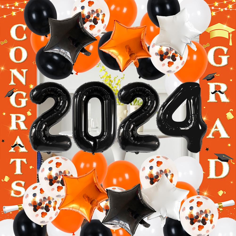 Orange and Graduation Party Decorations 2024 Orange Graduation ...