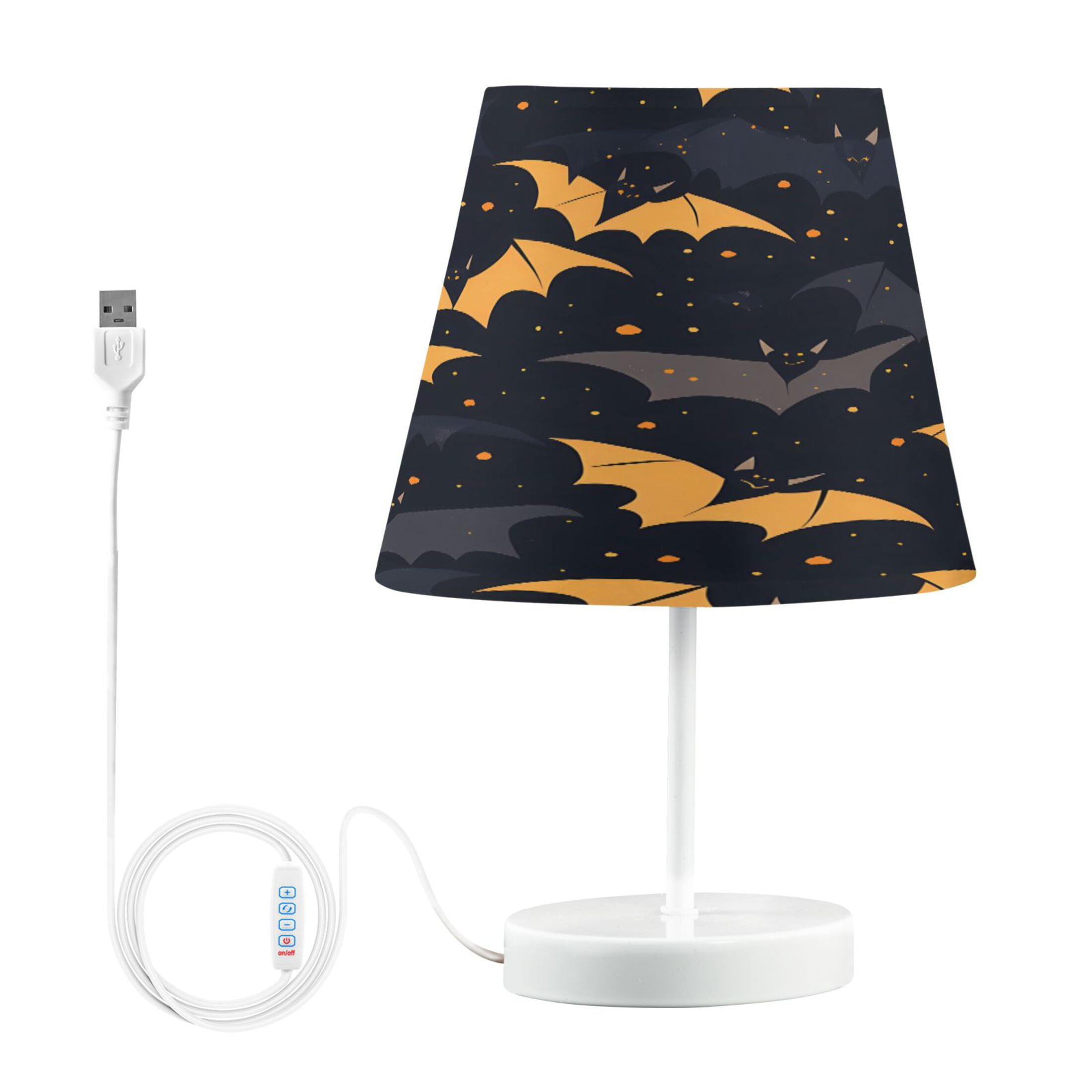 Orange Gray Black Bat Seamless Desk Lamp LED Table Nightstand Lamps ...
