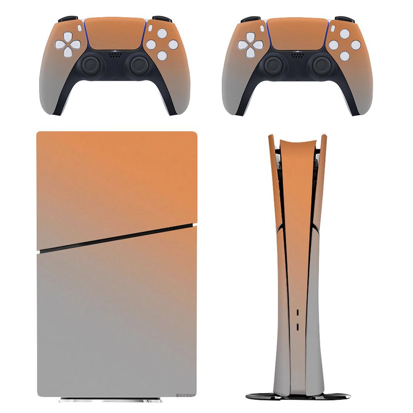 Orange Gray Gradient PS5/PS5 Slim Digital Disc Skin Sticker For Console ...