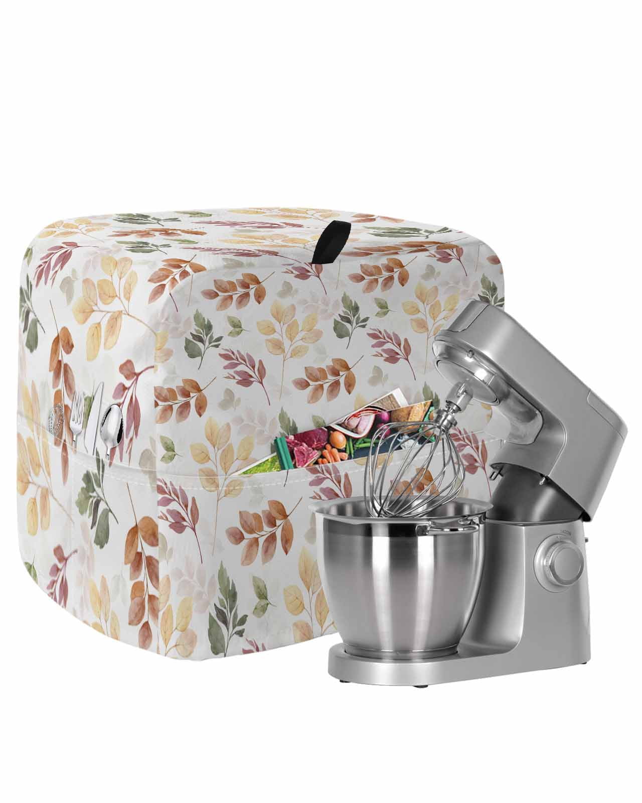 Orange Green Yellow Botanical Stand Mixer Dust Cover with Storage ...