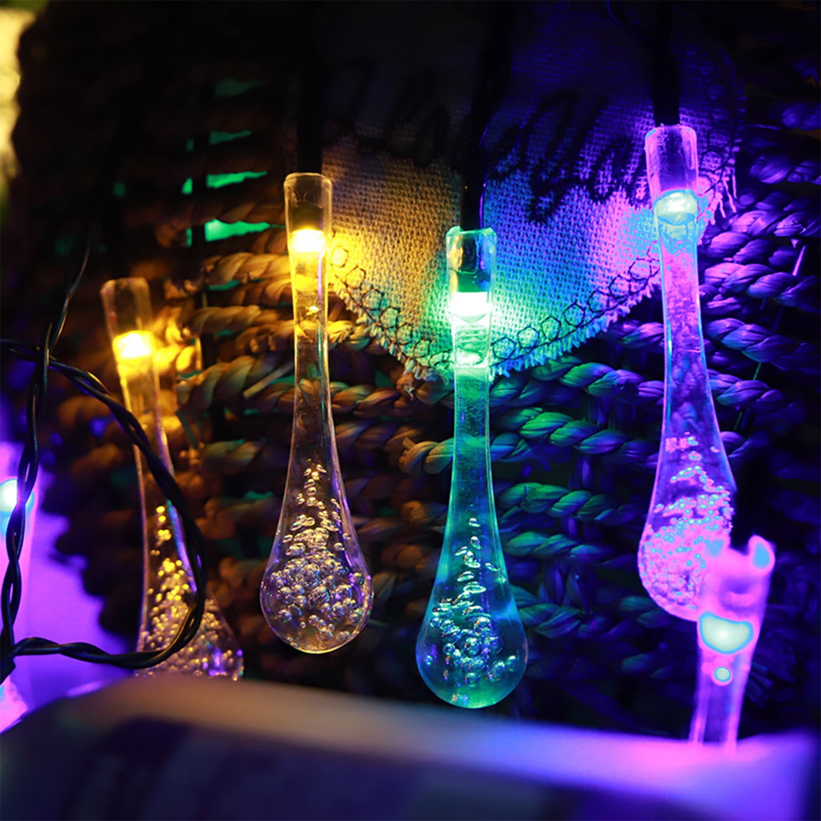 Orange Halloween Lights,Led Lights for Dorm,Water Droplet Light String ...
