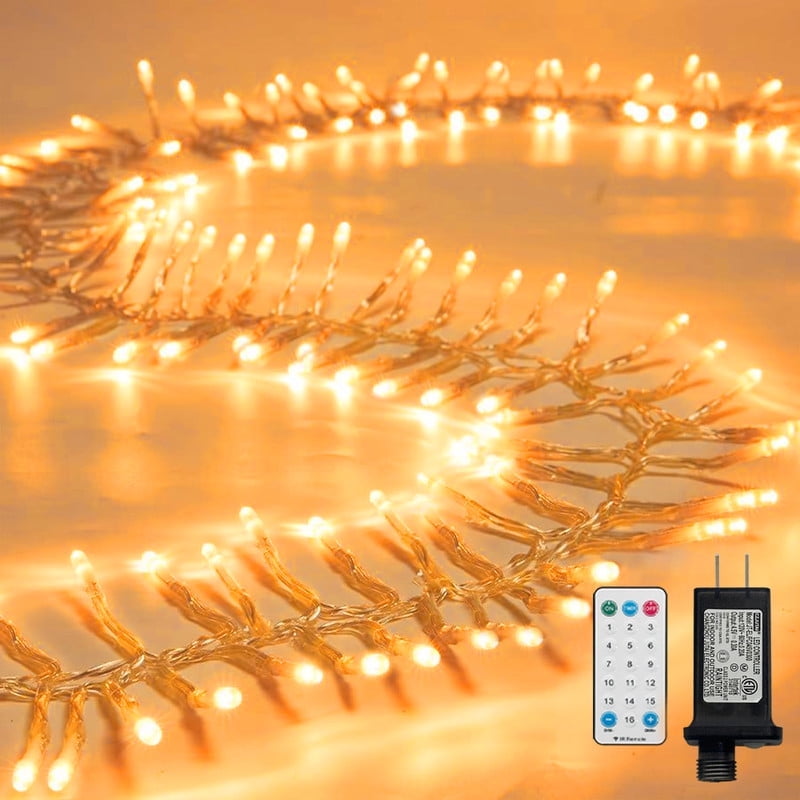 Orange Halloween Mini Lights，Tree Lights Outdoor Cluster Light，1000 LED ...