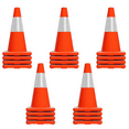 Orange Hazard Caution Cone, 360° Visibility, PVC Base, Stable Design ...