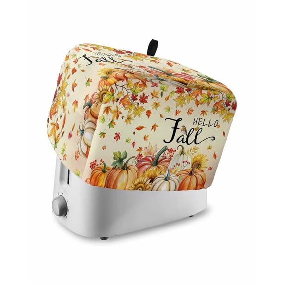 Orange Hello Fall Toaster Cover 4 Slice, Large Kitchen Appliance Covers ...