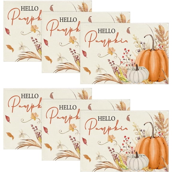 Fall Leaf Placemats Set of 4 Fall Thanksgiving Harvest Farmhouse Place ...