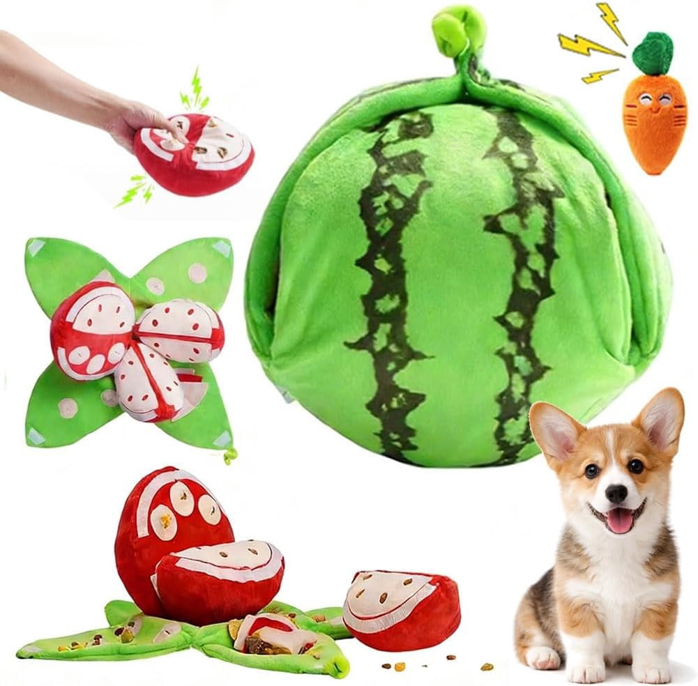 Orange Hide and Seek Plush Dog Toy,Hide And Seek Dog with Crinkle ...