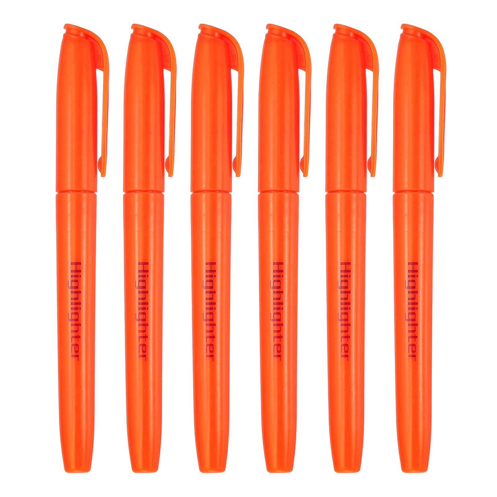 Orange Highlighter, 6 Pack High Lighters No Bleeds Highliters Pens Neon ...