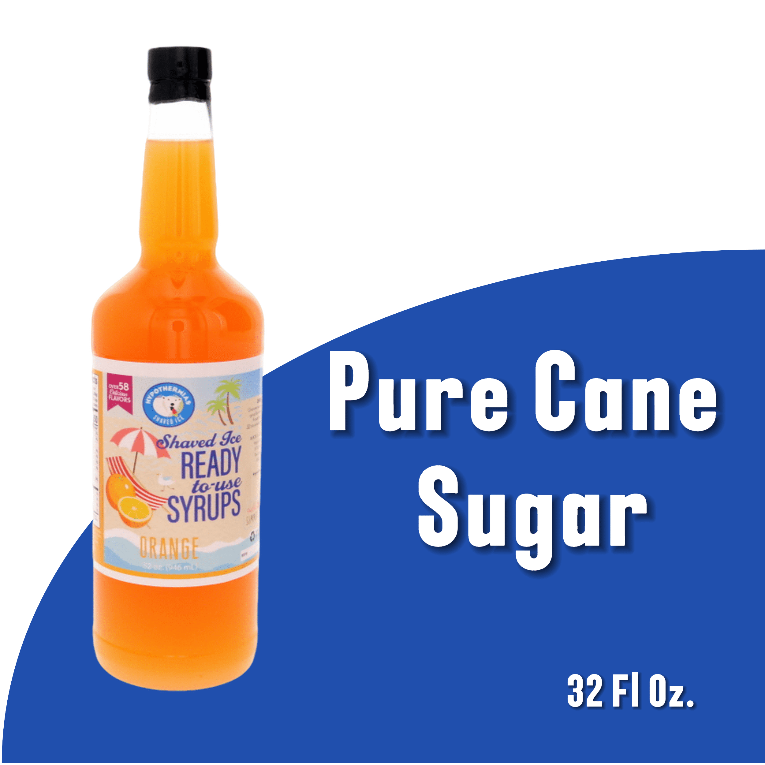 Hypothermias Orange Flavor Syrups For Slushy Snow Cones Drinks