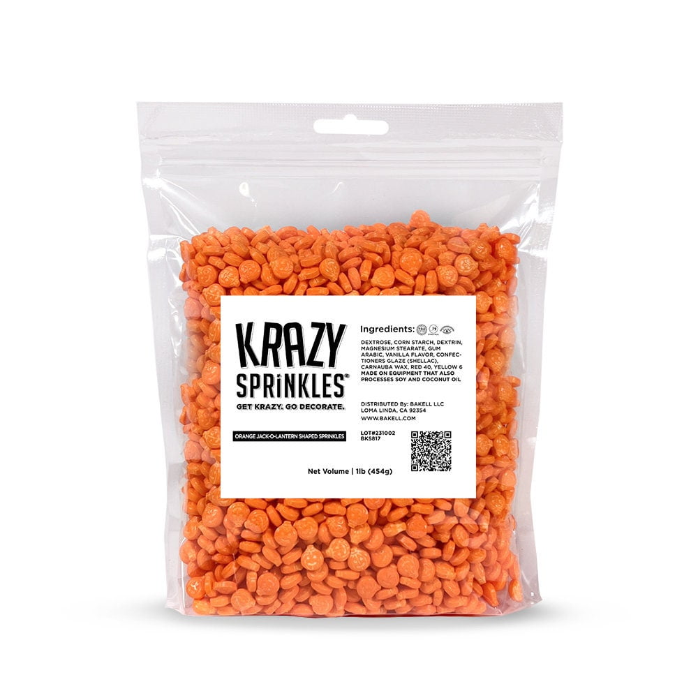 Orange Jack O' Lantern Candy Sprinkles (1lb, 1x Bag) Candy Decor for ...