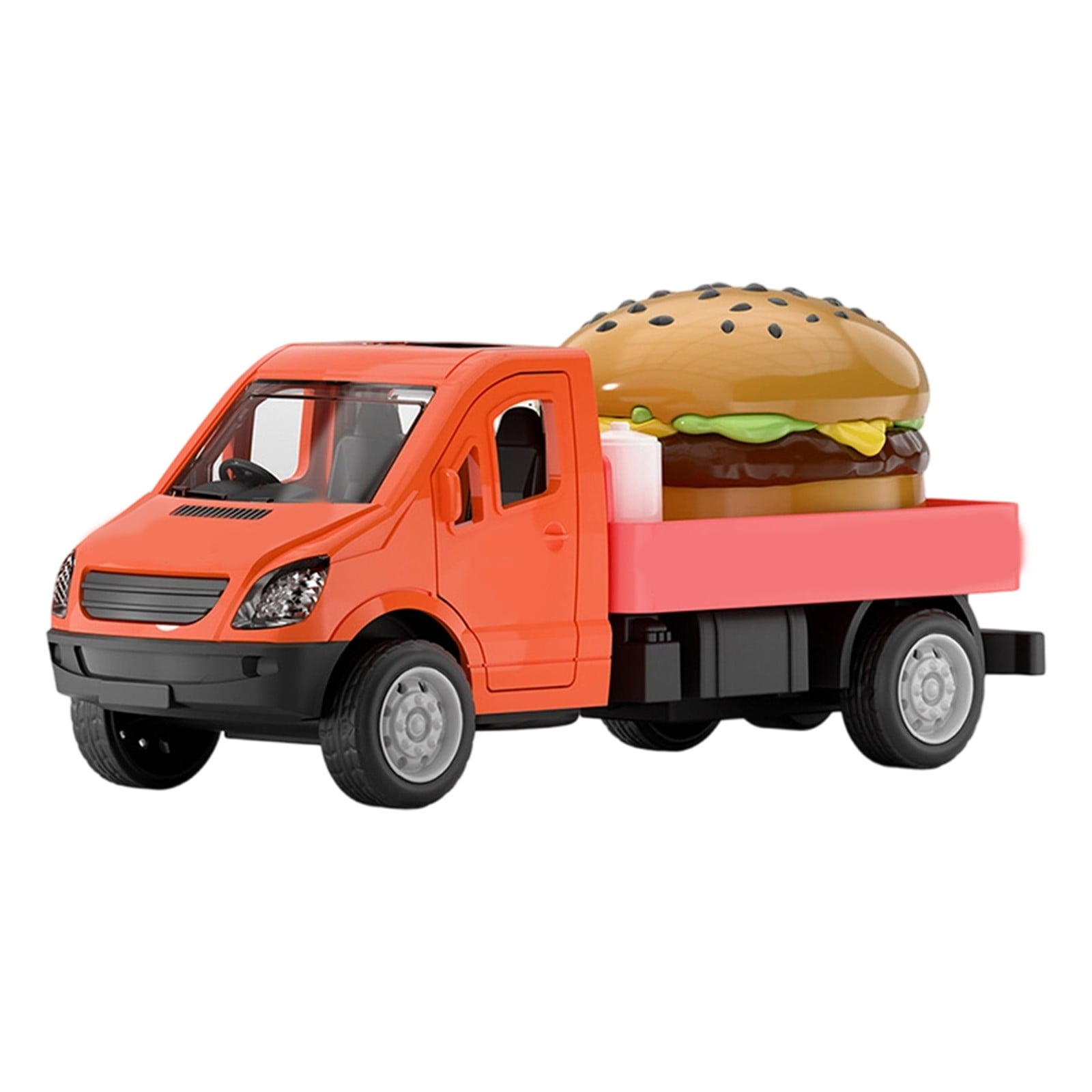 Orange Kids Pretend Play Vehicle Designed As A Cheeseburger With Simple ...