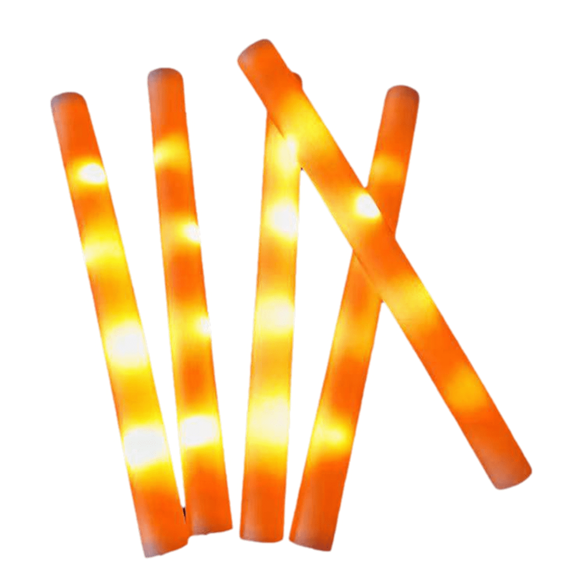 Orange LED Foam Sticks - Glitter Light Supplies for Kids Sticks ...