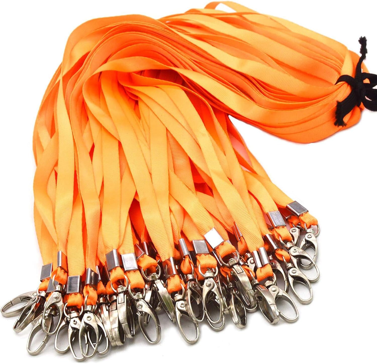 Orange Lanyards Bulk Lanyards for Id Badges 50 Pack Each 17.7-Inch ...