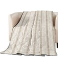Orange Leaf Stripe Quilted Comforters Cooling Blanket Full Size ...