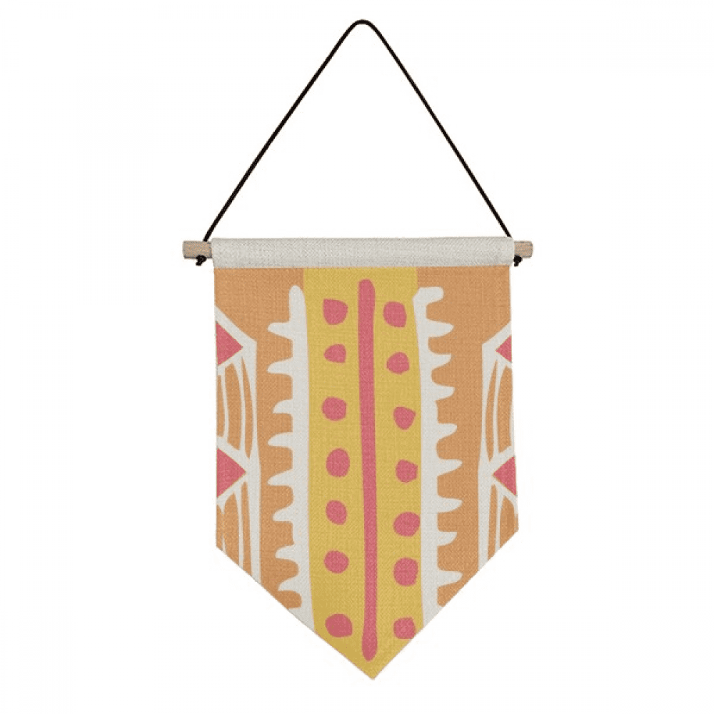 Orange Line Mexico Totems Ancient Civilization Canvas Flag Hanging Wall ...