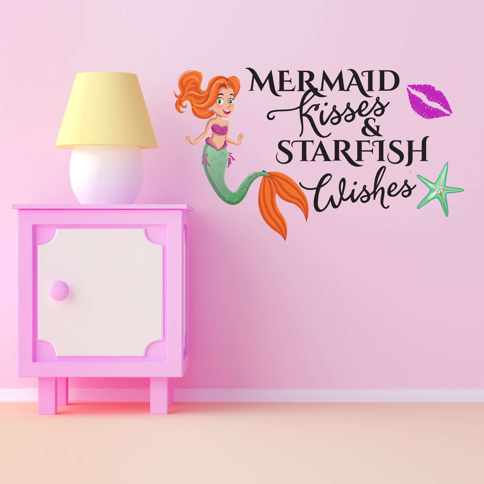 Orange Lips Starfish Mermaid Kisses Wishes Mermaids Vibes Seahorse ...