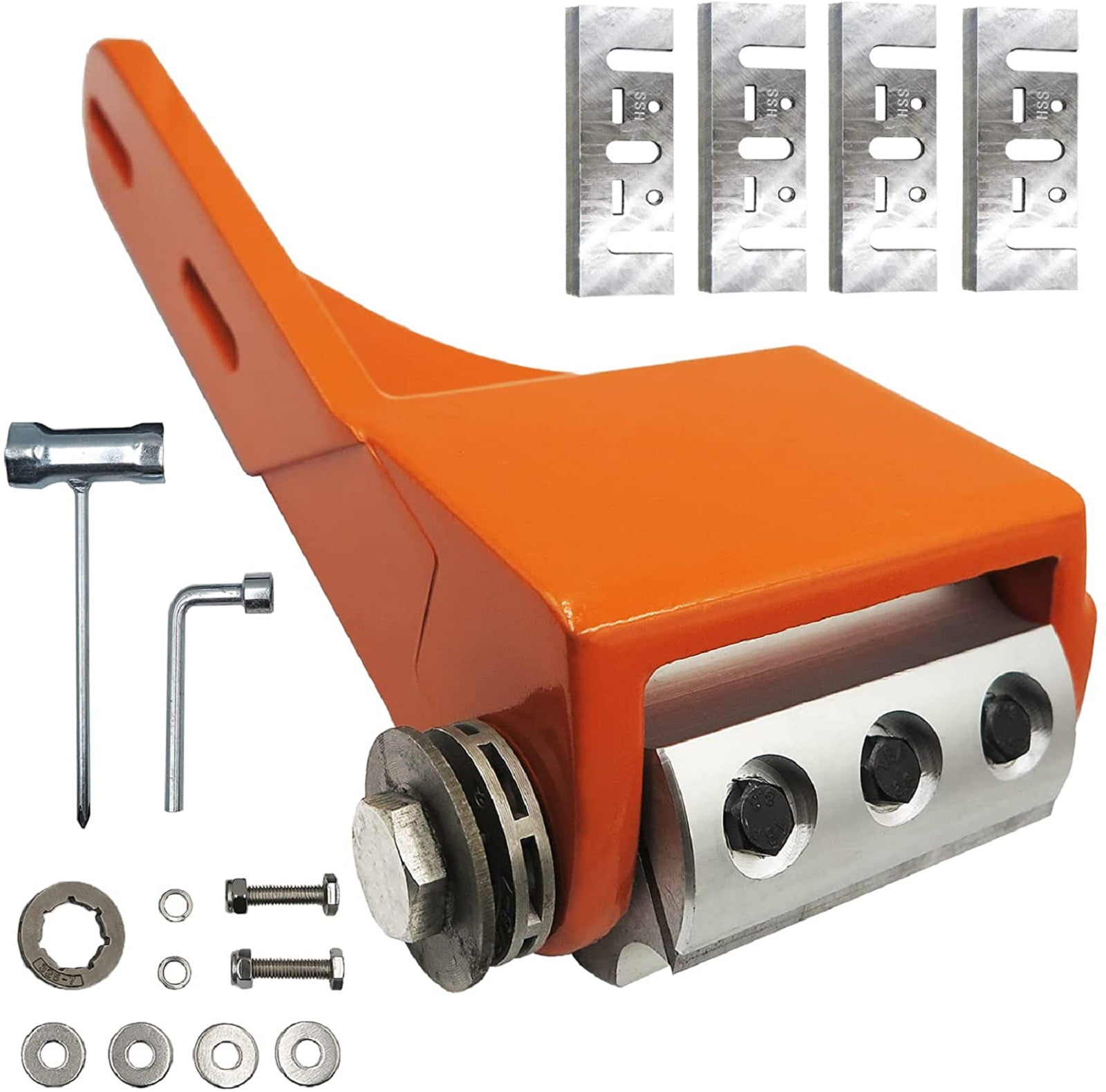Orange Log Peeler - Log Debarking Tool As Chainsaw Debarker Attachmen ...