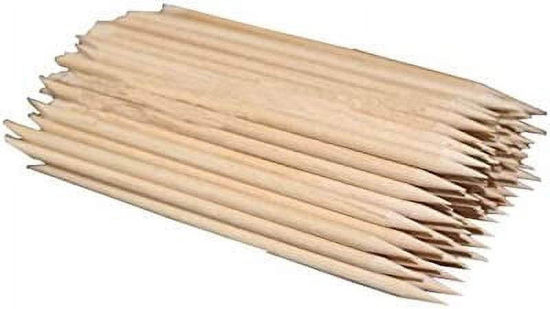 Orange Manicure Wood Pusher Pedicure Stick Remover Art 100Pcs Nail ...