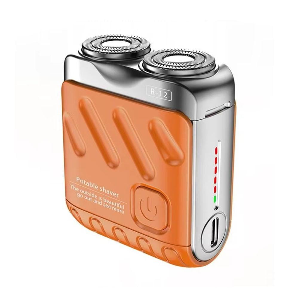 Orange Men'S Electric Mini Double-Headed Magnetic Razor Gift Box Travel ...