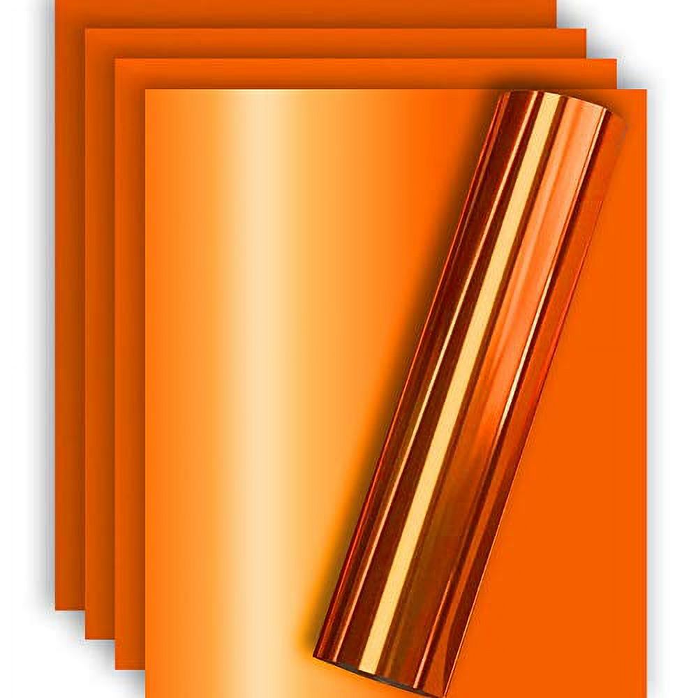 Orange Metallic Foil HTV Heat Transfer Vinyl for Tshirt and Apparel 12 ...