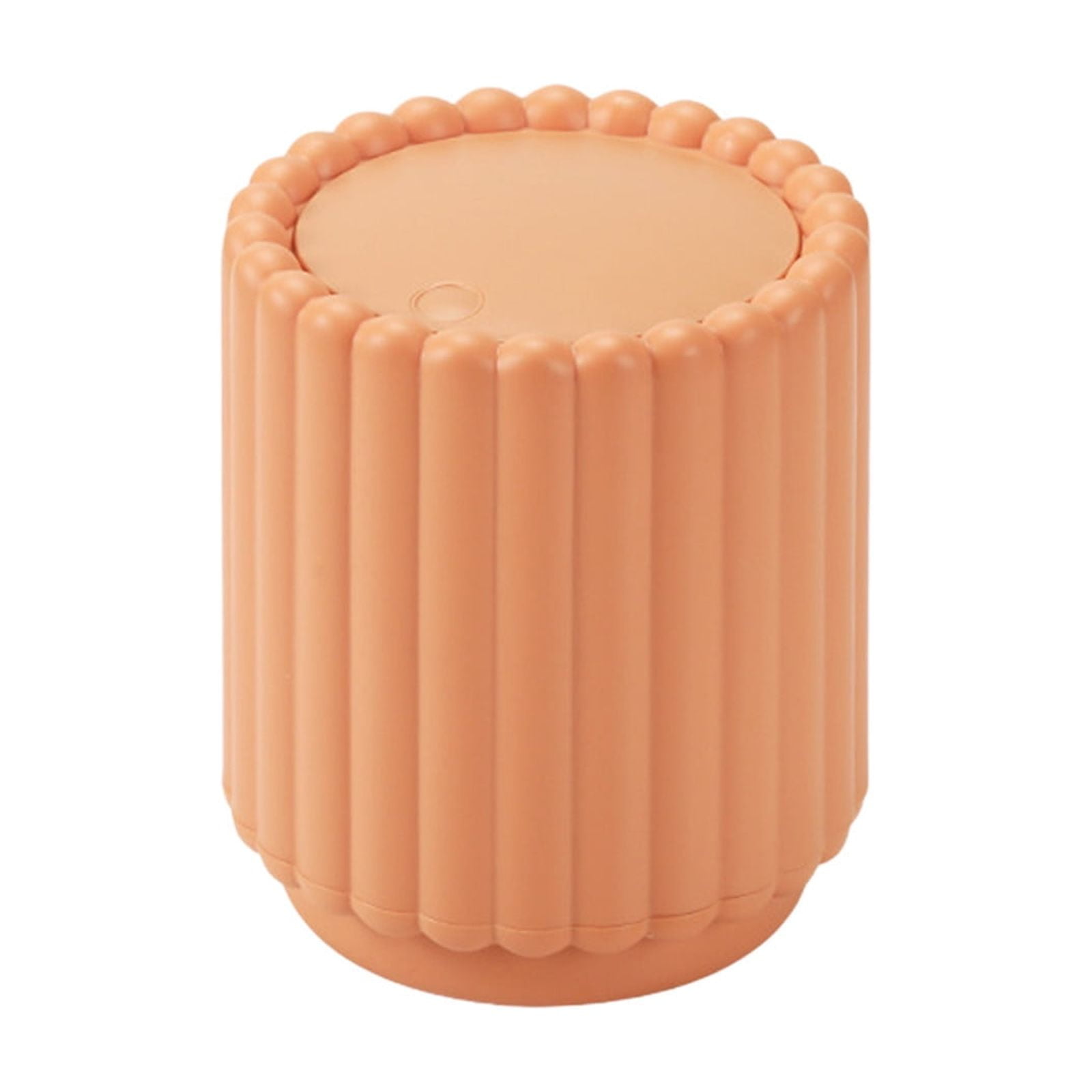 Orange Mini Desktop Trash Can With Push Lid Small Office Kitchen ...